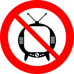 No tv sign Royalty Free Vector Image - VectorStock