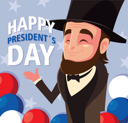Happy president day abraham lincoln Royalty Free Vector