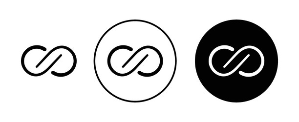 Infinity icon set infinite loop eternity symbol Vector Image