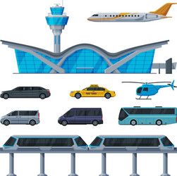 Modern airport indoor design concept Royalty Free Vector