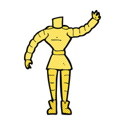 Comic cartoon female robot body mix and match Vector Image