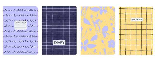 Cover page templates with flowers headers Vector Image