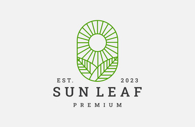 Sun leaf Royalty Free Vector Image - VectorStock