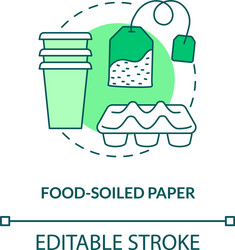 Food-soiled paper concept icon Royalty Free Vector Image