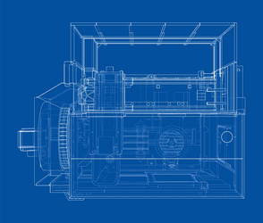 Metalworking cnc milling machine Royalty Free Vector Image