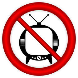 No tv sign Royalty Free Vector Image - VectorStock