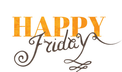 Happy friday positive quote handwritten Royalty Free Vector