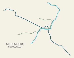 Nuremberg city map grey silhouette shape Vector Image