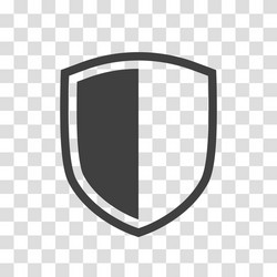 Shield icon isolated on white background Vector Image