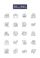 Society line icons and signs community Royalty Free Vector
