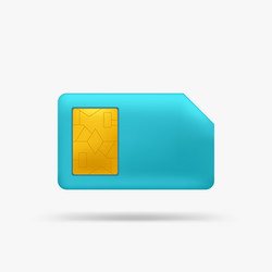 Futuristic glowing low polygonal sim card made Vector Image
