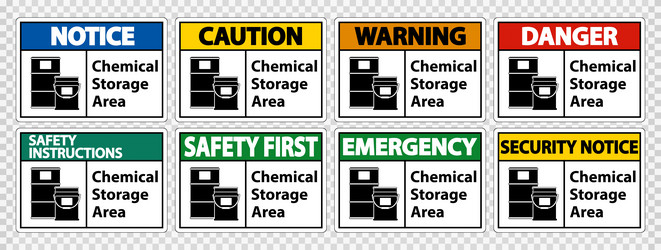 Chemical storage symbol sign isolate on white Vector Image