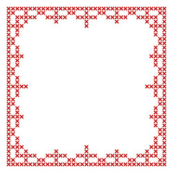 Cross stitch border frame pattern perfect Vector Image