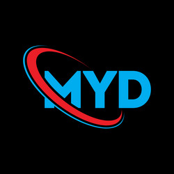 Myd logo letter design Royalty Free Vector Image