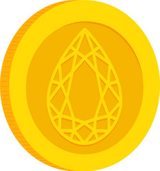 Abstract virtual coin Royalty Free Vector Image