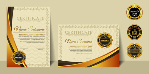 Modern design certificate layout concept simple Vector Image