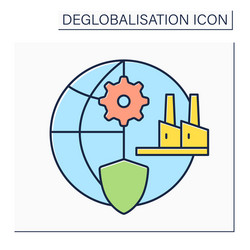 World heritage protection color icon Royalty Free Vector