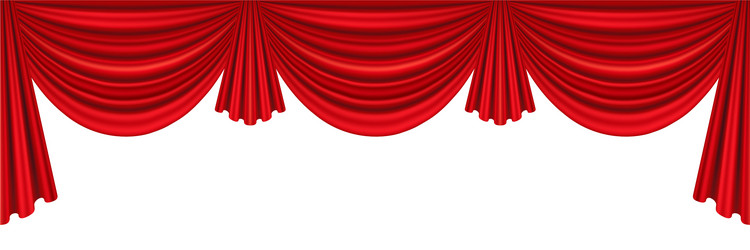 Cartoon theater stage with red curtains scene Vector Image