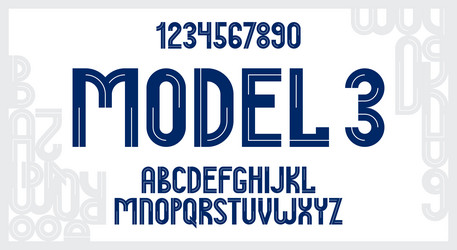 Abstract geometric original font typeset logo Vector Image