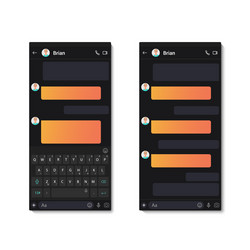 White and dark horizontal mobile keyboard Vector Image