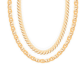 Gold chains necklace abstract background jewelry Vector Image