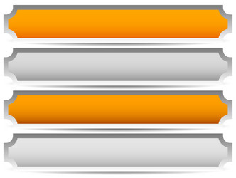 Gold silver bronze platinum banners plaques bar Vector Image