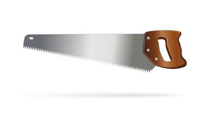 Hand saw cartoon isolated Royalty Free Vector Image