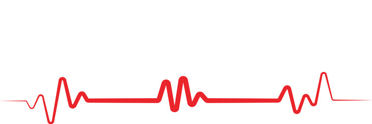 Red heartbeat pulse line Royalty Free Vector Image