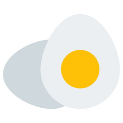 Sliced of healthy hard boiled egg Royalty Free Vector Image