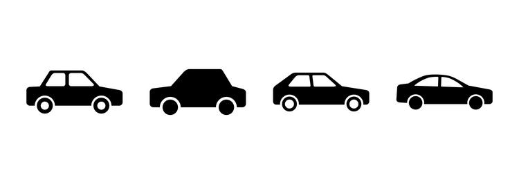 Car icon car sign sedan Royalty Free Vector Image