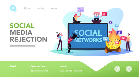 Refuse to compromise landing page template adult Vector Image