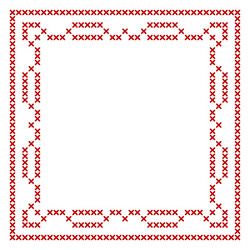 Cross stitch border frame pattern perfect Vector Image