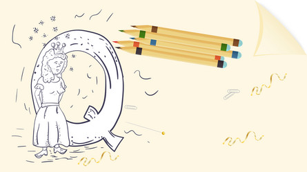 Layout banner english alphabet Royalty Free Vector Image