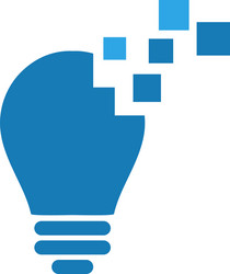 Control smart light bulb game pixel art Royalty Free Vector