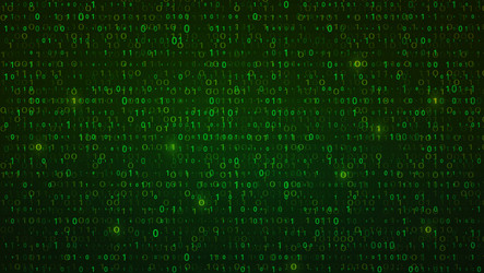 Digital binary data and streaming code Royalty Free Vector