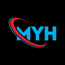 Myh logo letter design Royalty Free Vector Image