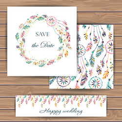 Save the date cards Royalty Free Vector Image - VectorStock