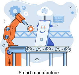 Smart manufacture concept modern innovative Vector Image