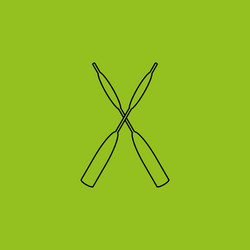 Woodcut of an oar drawing Royalty Free Vector Image