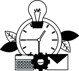 Work time clock Royalty Free Vector Image - VectorStock