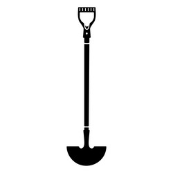 Garden edger silhouette Royalty Free Vector Image