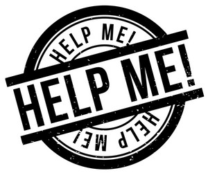 Help me rubber stamp Royalty Free Vector Image