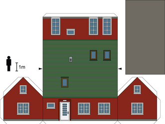 Paper model of a house Royalty Free Vector Image