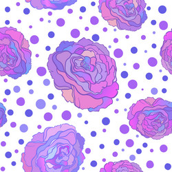 Retro floral seamless pattern pastel roses Vector Image
