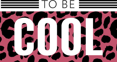 Wild cool slogan ripped off revealing leopard Vector Image