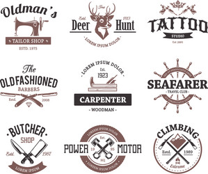 Crafts emblems 1 Royalty Free Vector Image - VectorStock