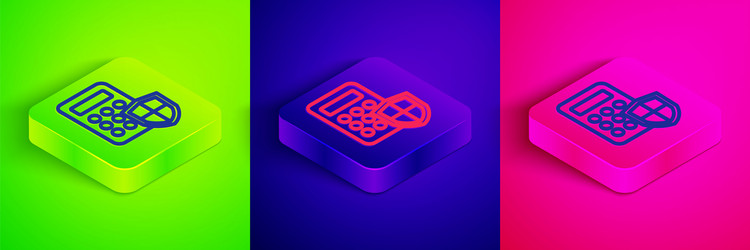 Isometric security system control panel Royalty Free Vector