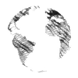 Map of the world global network mesh Royalty Free Vector