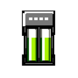 Energy aa battery charger game pixel art Vector Image