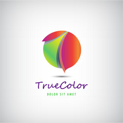 3d sphere color circle logo Royalty Free Vector Image